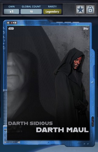Star Wars Card Trader Darth Maul & Darth Sidious Platinum Tungsten Legendary | eBay
