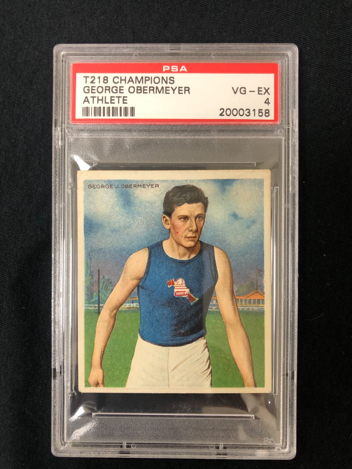 RARE VINTAGE 1910 T218 MECCA CHAMPIONS GEORGE OBERMEYER PSA 4 VG-EX POP ...