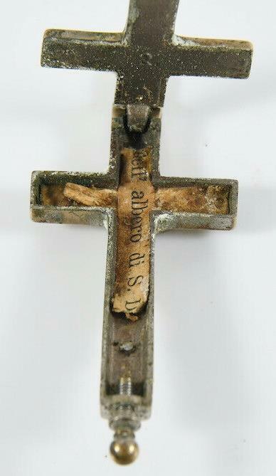 'Orange Tree of St. Dominic' Antique Silver Reliquary Cross Crucifix ...