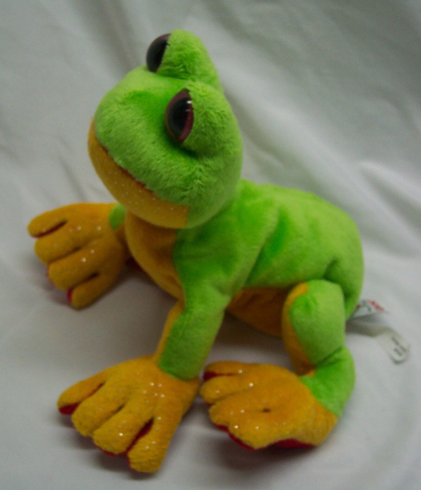 GANZ Webkinz SOFT BRIGHT GREEN TREE FROG 7" Plush Stuffed Animal Toy ...