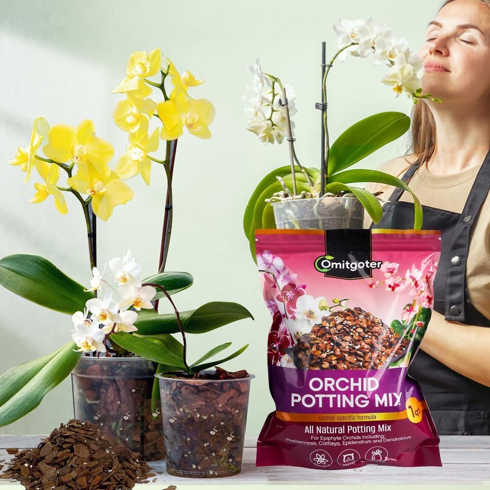 Orchid Potting Mix 1Qt, Premium Soil Medium for Potting and Repotting ...