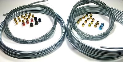 Complete 3/16 & 1/4 inch 25' Rolls Brake Line Kit WITH Fittings and ...