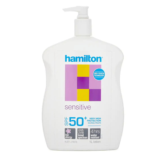 Hamilton Sensitive Sunscreen Lotion 4h Water Resistant Dry Touch SPF50 ...