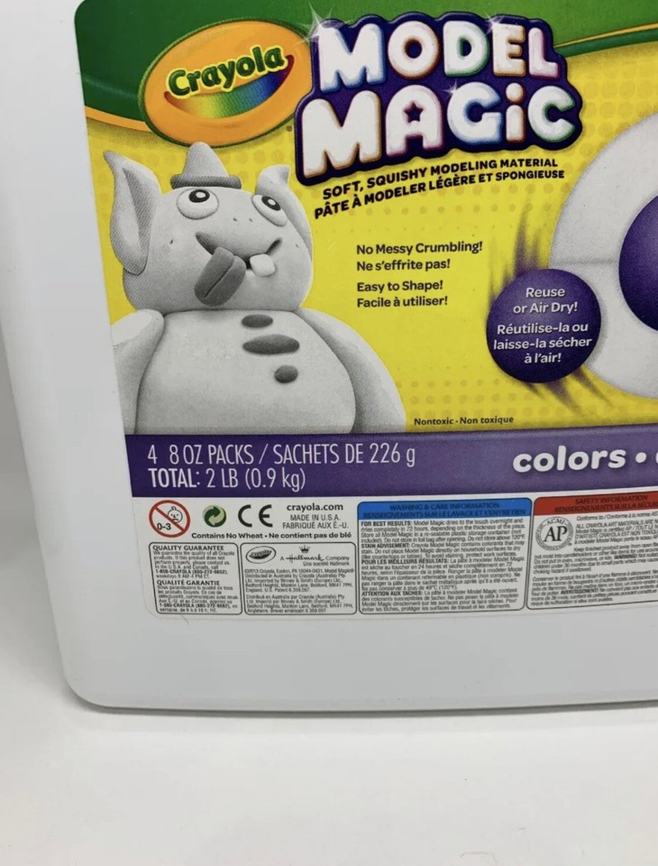 Crayola Model Magic Tub Of White Clay (4)-8oz Packs= 2lbs, Reuse Or Air ...