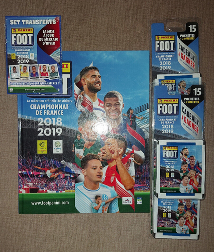 PANINI FOOT 2018/2019 - HARDCOVER ALBUM NEUF + 3 BLISTER 17 POCHETTES ...