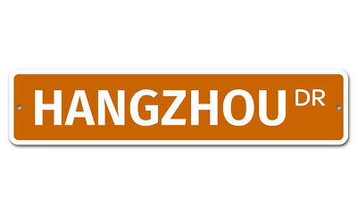 6200 SS Hangzhou 4" x 18" Novelty Street Sign Aluminum | eBay