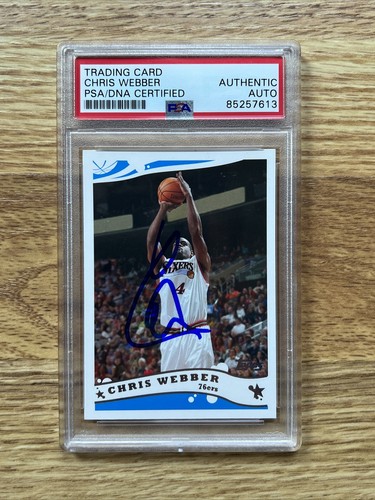 Chris Webber Signed Autographed 2005-06 Topps Basketball Card PSA DNA ...