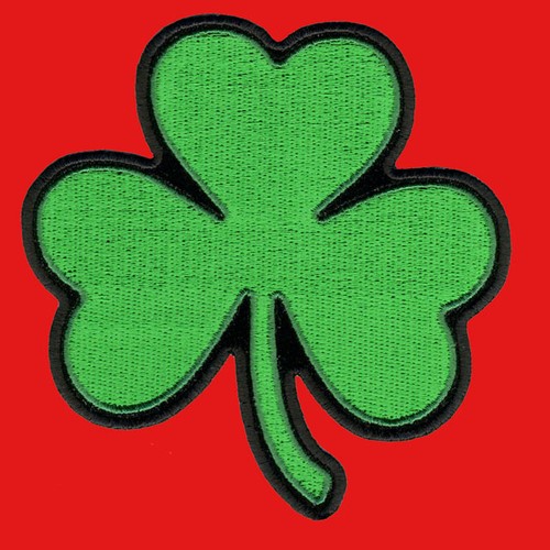 GREEN CLOVER IRISH SHAMROCK EMROIDERED IRON ON 3.5 INCH PATCH | eBay