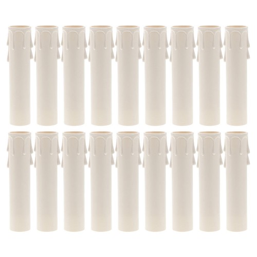 30 Pcs Plastic Candle Socket Covers Sleeves For Candelabra Base Vintage ...