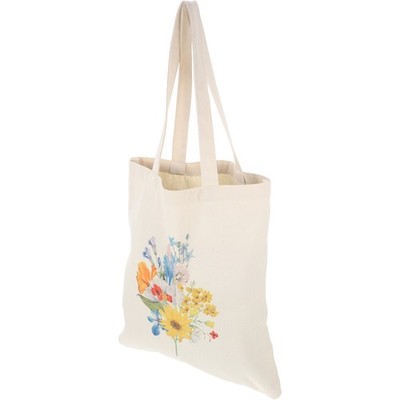 Large Capacity Canvas Flower Printing Bag Tote Bag Single Shoulder Bag ...