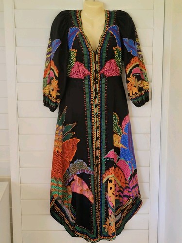 Farm Rio Cool Leopard Maxi Dress Boho size Small | eBay