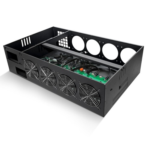 ETH Mining Rig Kit 8 GPUs Miner Case w/Motherboard fit RTX 3060 3070 ...