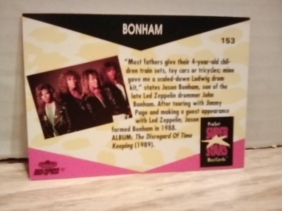 ProSet 1991 SuperStars MusiCards Bonham Card #153 EX | eBay