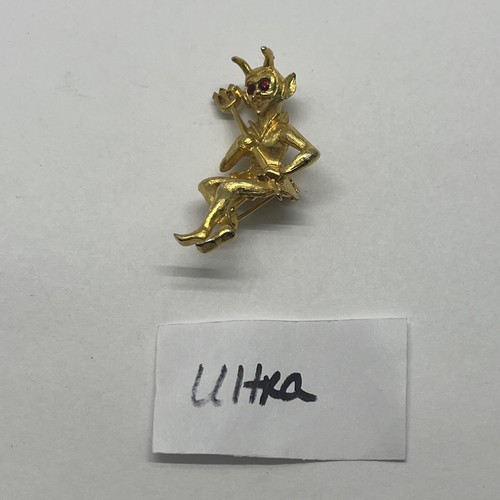 Vintage Ultra Devil Pitchfork Red Eyes Pin | eBay