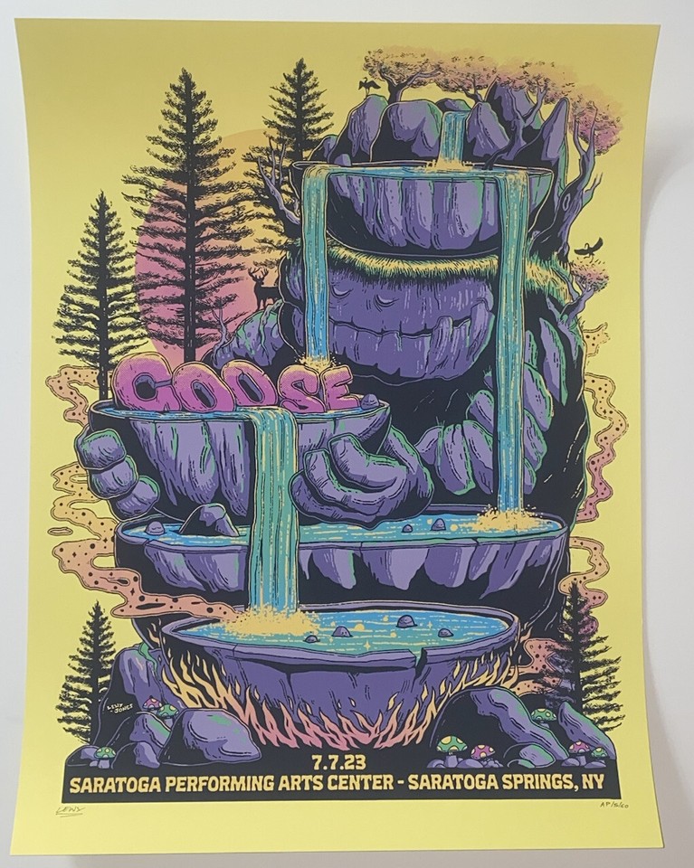 Goose Band Poster Official SPAC Saratoga Springs NY 2023 Silkscreen AP ...