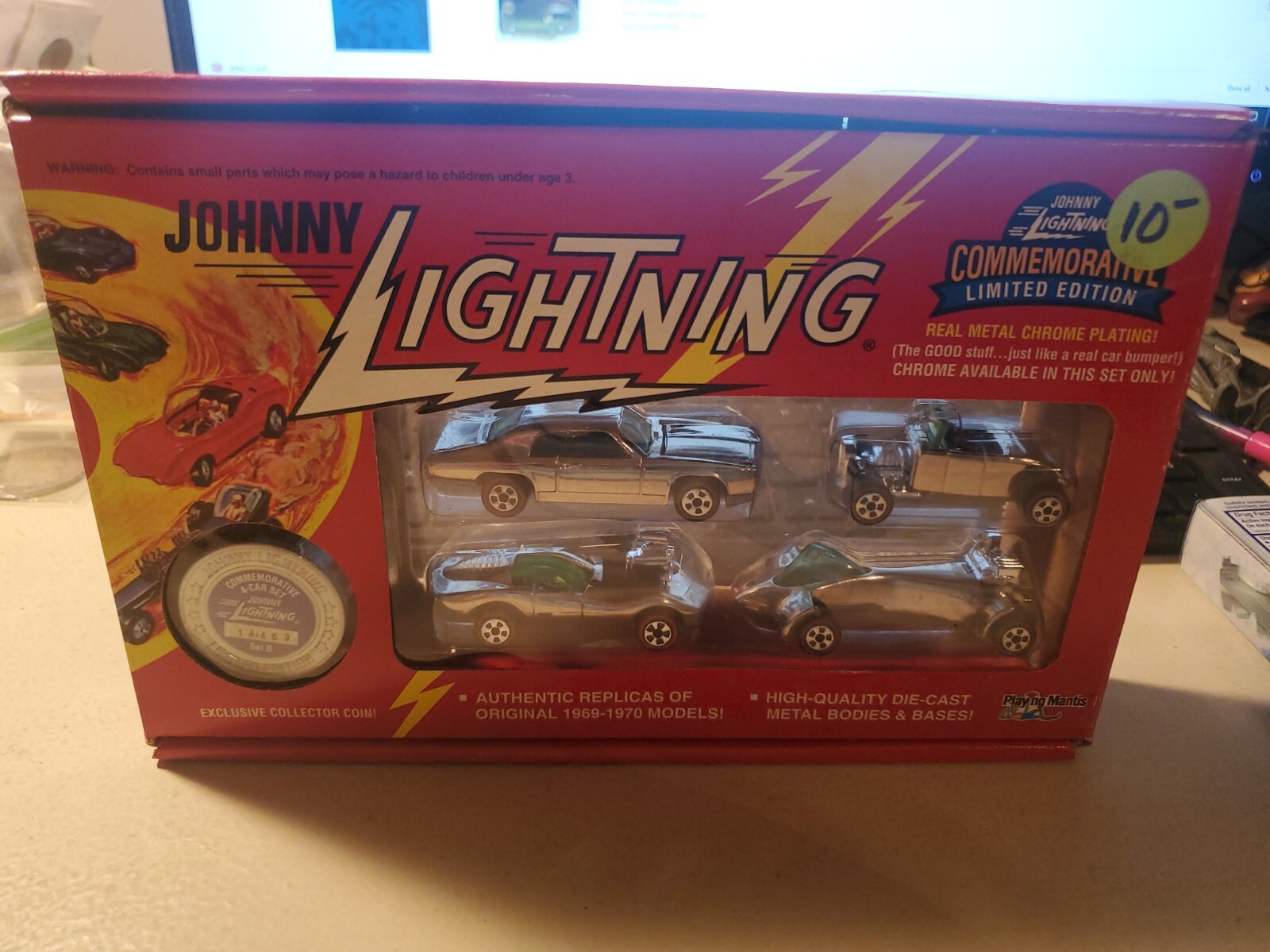 Johnny Lightning Commemorative Limited Edition Metal Chrome Set A New ...