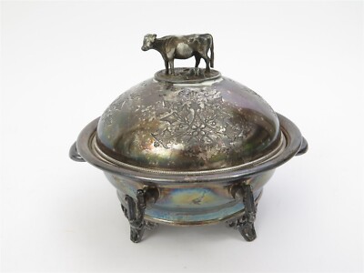 Butter Dishes - Antique Simpson Hall Miller
