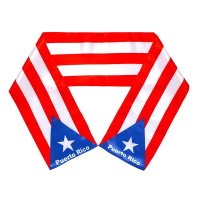 Puerto Rico Flag Double-Sided Print Scarf *NEW* One-Size Rican Gift ...