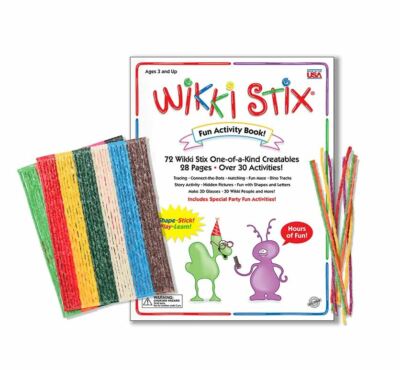 Wikki Stix Activity Book 30 Activities 72 Stix Wax Moldable Crafting ...