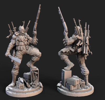 1/6 42CM Butmen Grim Knight 3D Print GK Figure Model Kit Unpainted ...