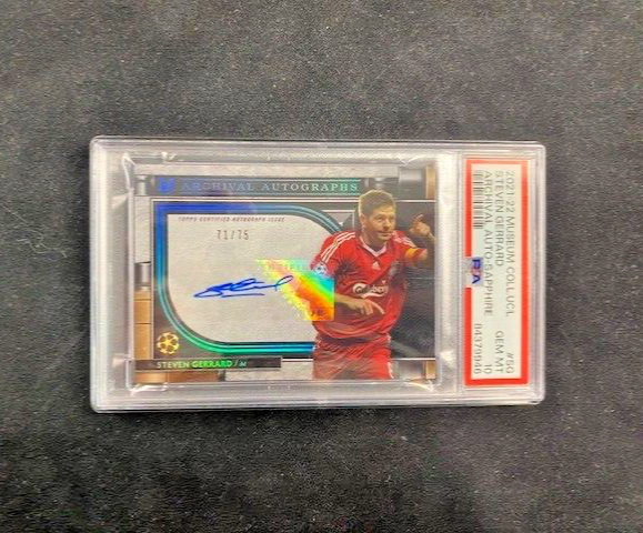 2021-22 Topps Museum Collection Steven Gerrard ARCHIVAL AUTO SAPPHIRE ...