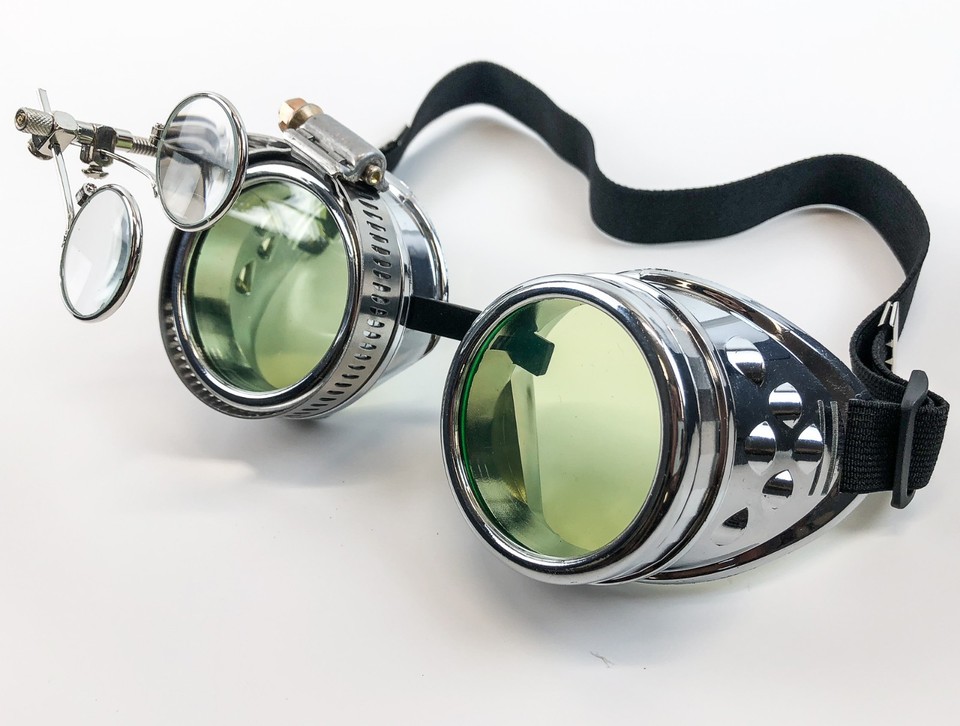 Steampunk Goggles Crazy GCG Burning man Cosplay Costume Mad Scientist ...