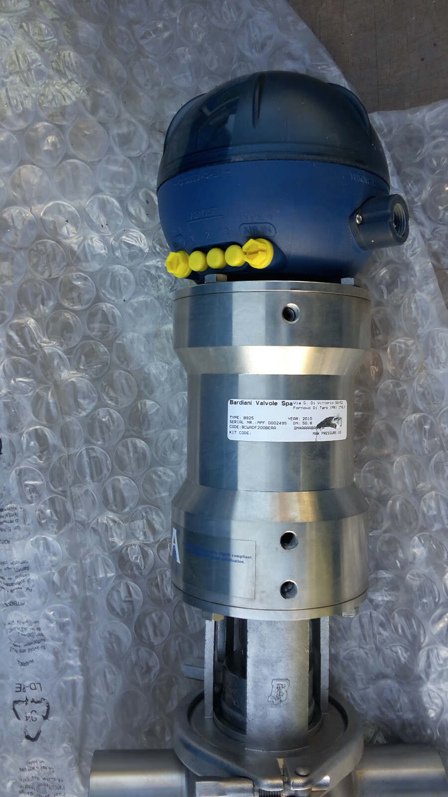 Bardiani Valvole Type B935 Stainless Steel Year 2010 DN:50 ((((NEW ...