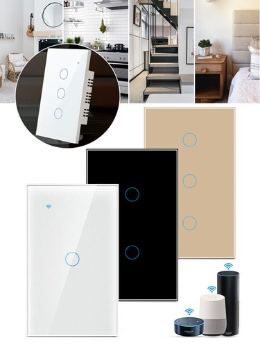 Smart Wall Wifi Light Switch Inteligente Interruptor Glass Screen Touch ...