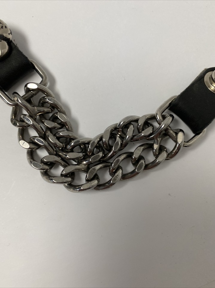 Vest Extenders Black Chain EAGLE HEAD Biker Double Chain Clips ...