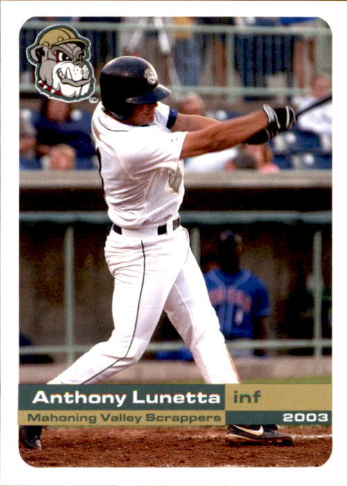 2003 Mahoning Valley Scrappers Grandstand #15 Anthony Lunetta Riverside ...