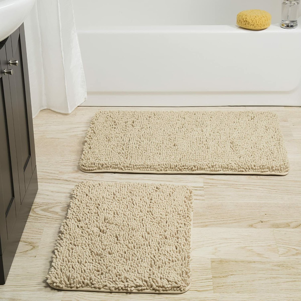 Shag Bathroom Rugs Grey Shag Bath Rug 16x24 | At Home