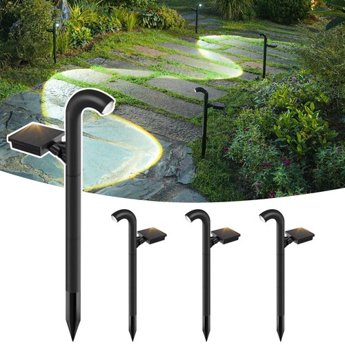 Solar Pathway Lights, 4 Pack Solar Lights Outdoor Waterproof with 1 ...