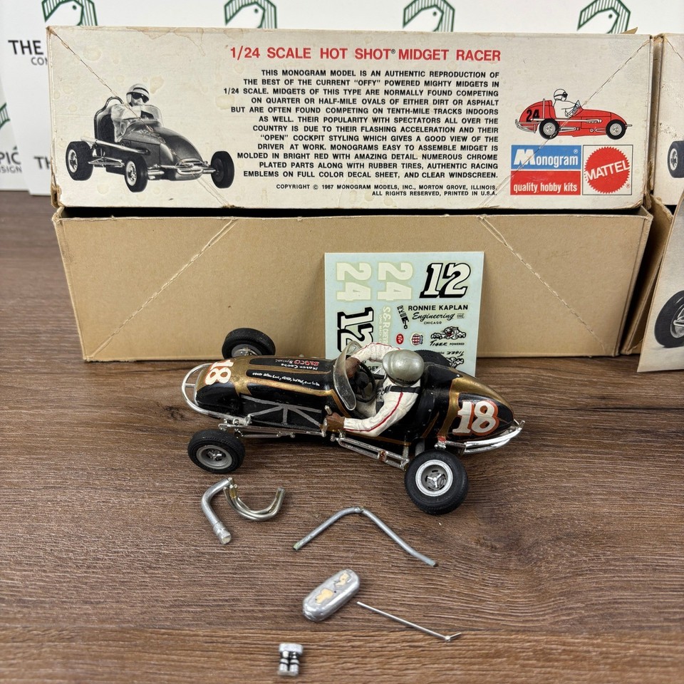 Monogram Hot Shot Midget Racer 1/24 Scale Slot Car Kits Model 6730 ...