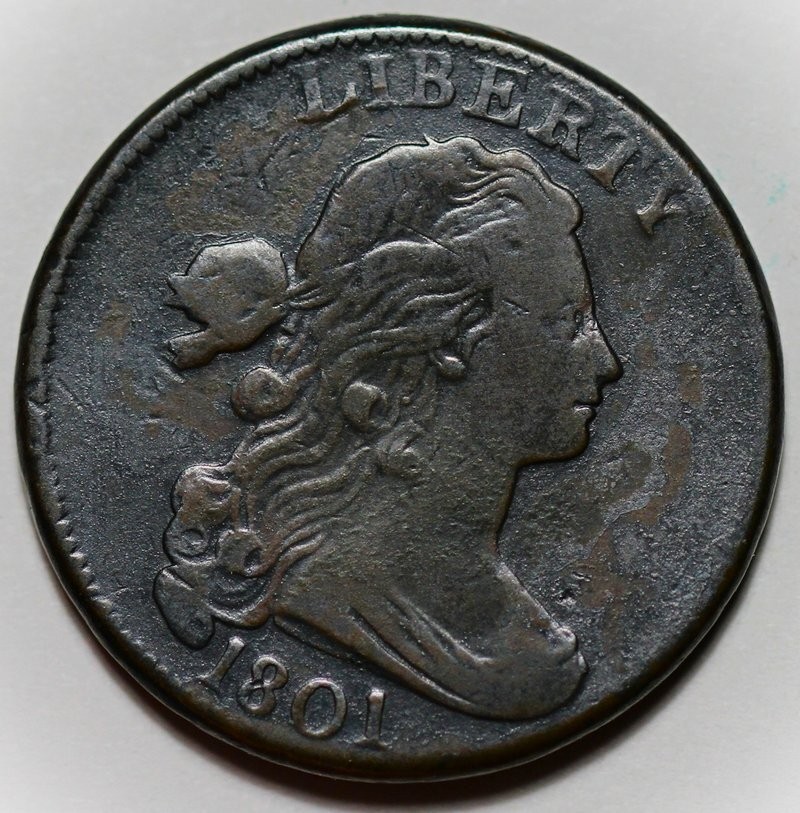 1801 Draped Bust Large Cent (S-224) - US 1c Copper Coin | eBay