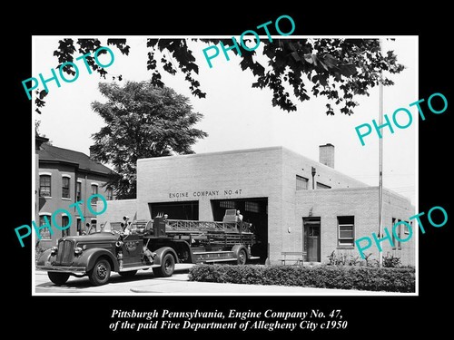 OLD 8x6 HISTORIC PHOTO OF PITTSBURGH PA THE ALLEGHENY FIRE STATION ...