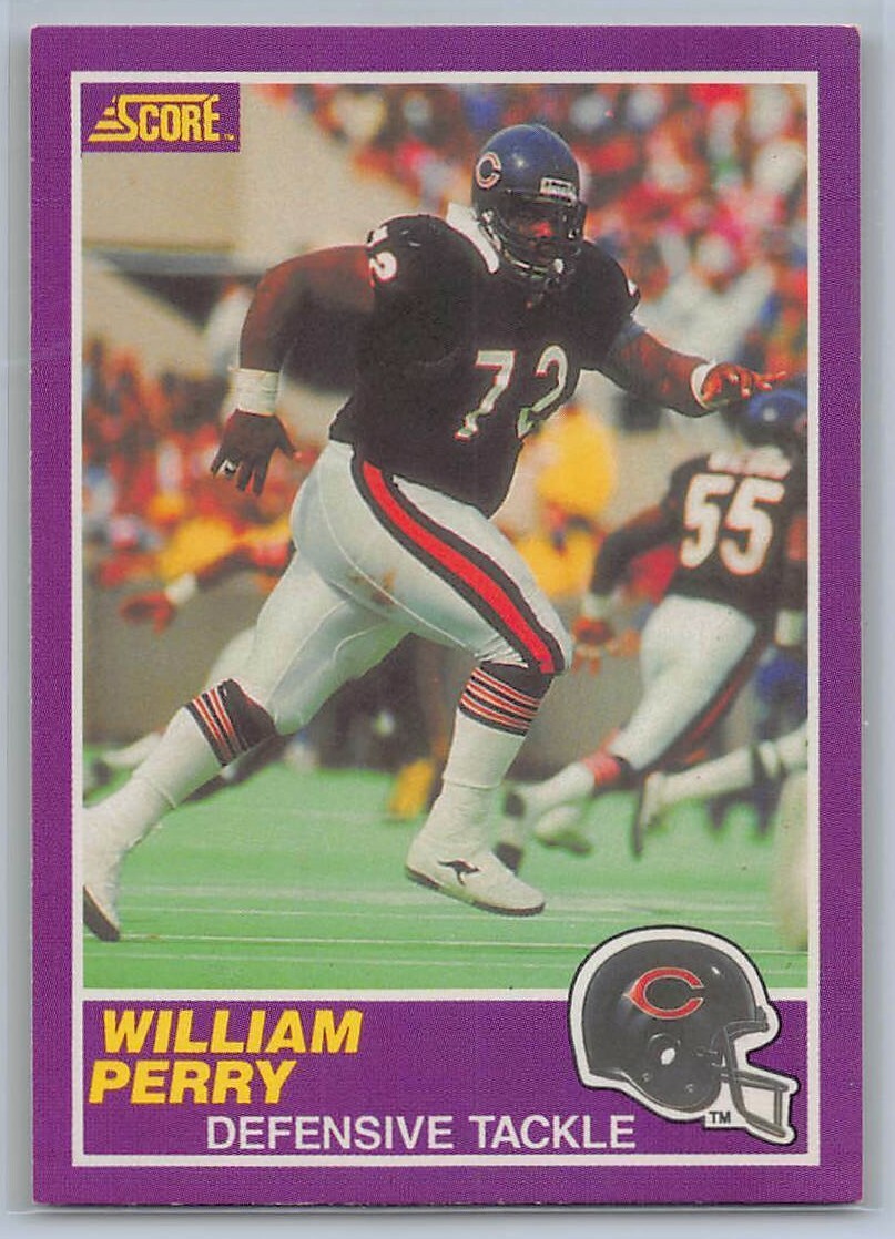 1989 WILLIAM PERRY SCORE SUPPLEMENTAL Football Card # 396S Chicago ...