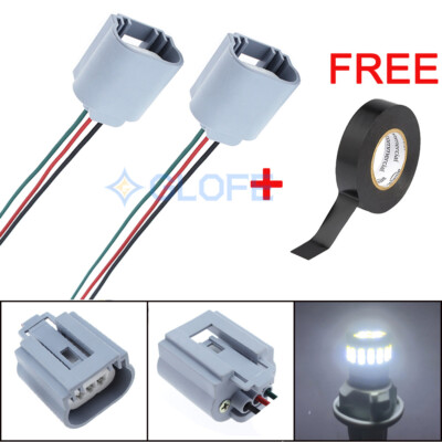 Wire Pigtail Female P 9008 H13 Two Harness Head Light Bulb Plug Repair ...