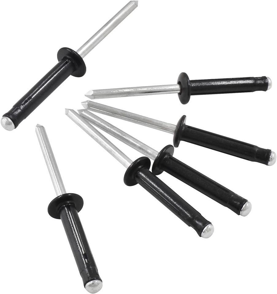 60 Pcs Tri-Fold Exploding Pop Rivets Aluminum Large Head 3/16 x 1 Black ...