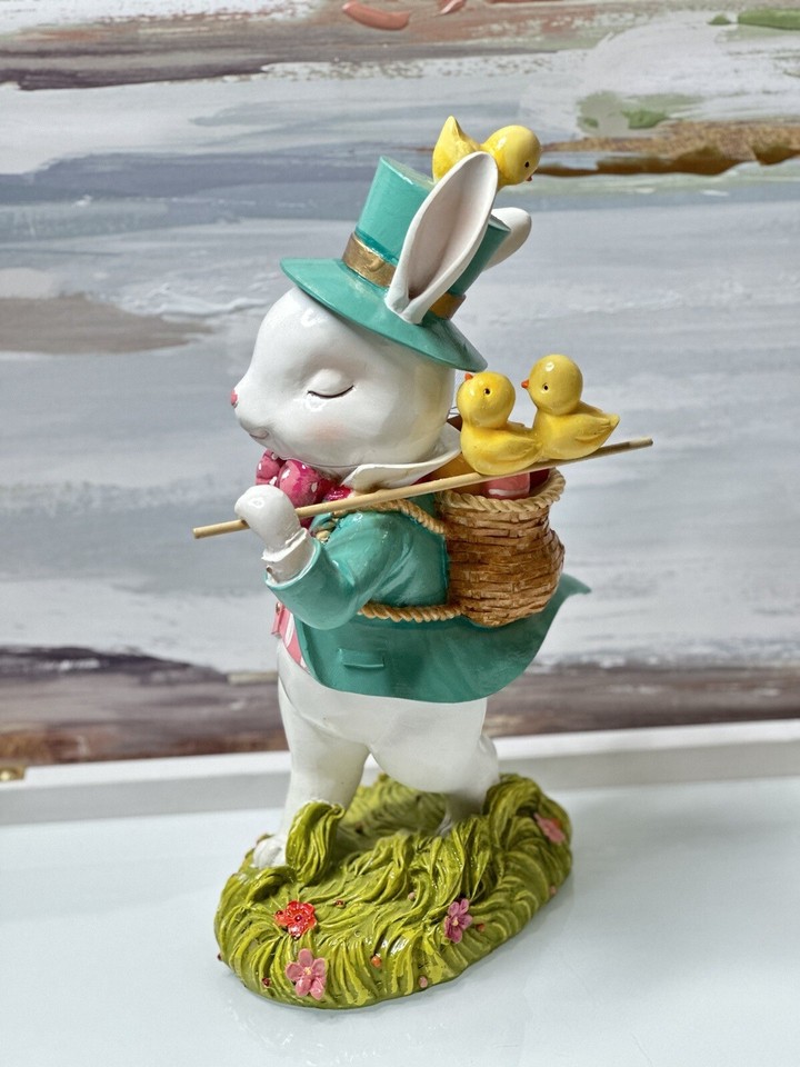 FAO SCHWARZ MAD HATTER Victorian Easter BUNNY RABBIT 14’’ Decorative ...