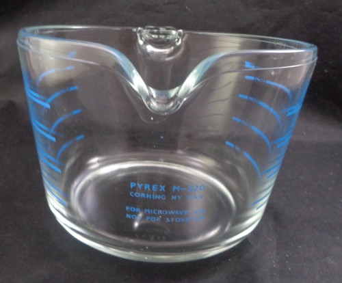 Pyrex BLUE LINE GLASS MEASURING 4 CUP M-320 BOWL | eBay