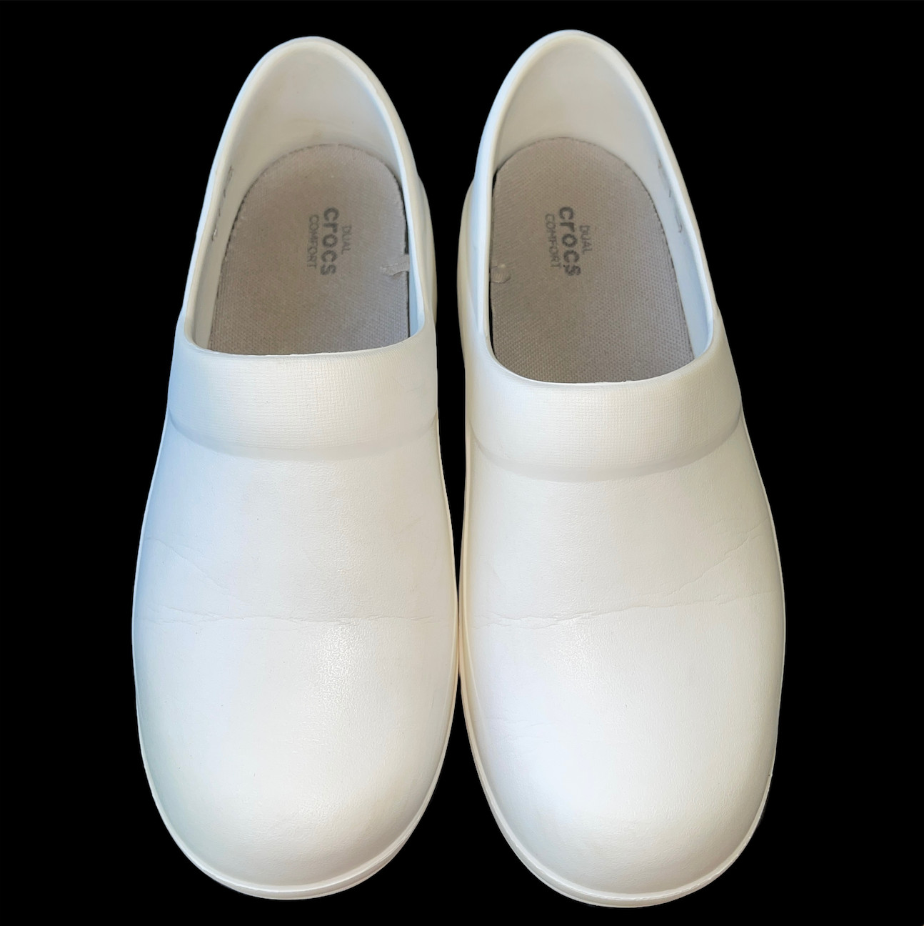 Crocs Dual Comfort Women's White Nurse Work Shoes Clo… - Gem