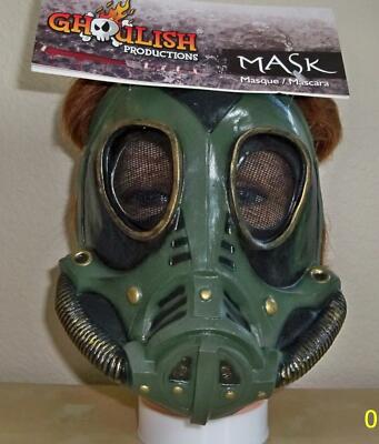ADULT FUTURISTIC CHEMICAL WARFARE M3A1 GAS MASK LATEX FULL MASK COSTUME ...