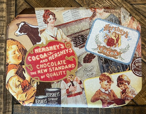 Vintage 1990’s Hershey’s Cocoa & Chocolate Graphics Tin w/Lid Hershey’s ...