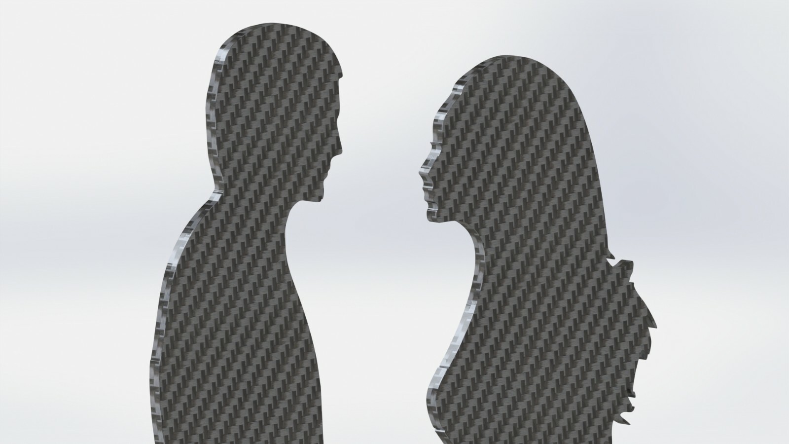 Bride and Groom Cake Topper, CNC'ed Wedding CARBON FIBER Cake Topper ...