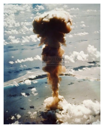 ATOMIC BOM NUCLEAR BOMB TEST AERIAL VEIW TEST IN OCEAN 1946 8X10 PHOTO ...