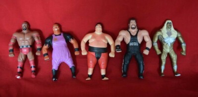 WWF Bend'Em Action Figure Set - Yokozuna, Diesel, Mable, Goldust & More ...