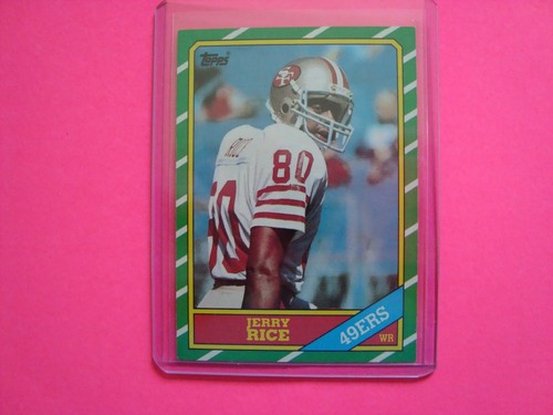 1986 Topps Football #161 Jerry Rice Rookie Card RC San Francisco 49ers ...