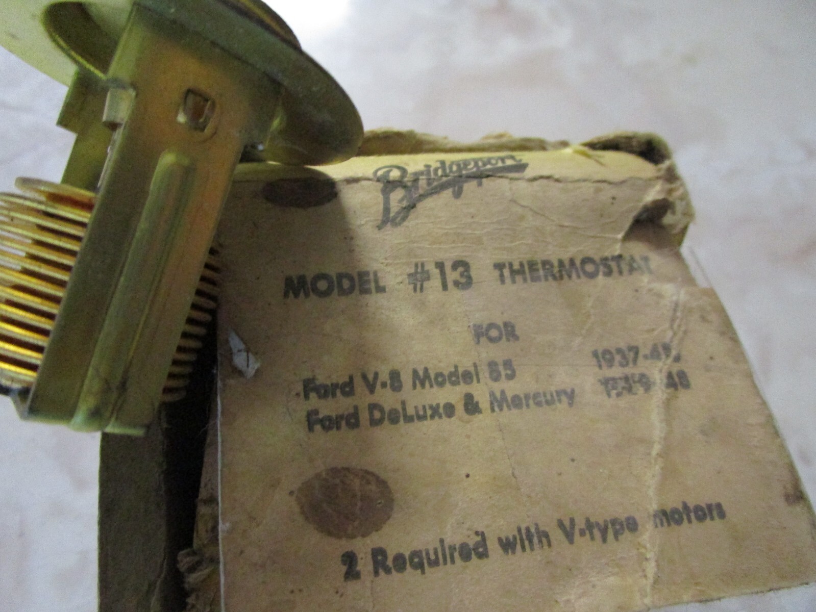NORS Bridgeport Model #13, 155 Degree Thermostat 1937-1948 Ford 1939-48 Mercury | eBay