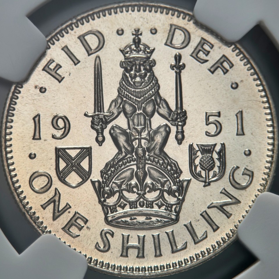 GREAT BRITAIN. 1951, Shilling - NGC PF65 - KGVI, Scottish Crest, Lion ...