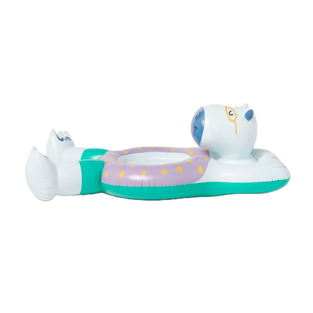 Sun Squad Giant Chilaxing Hippo Pool Swim Inflatable Float 6 Foot ...